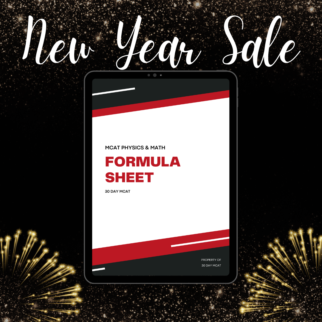 MCAT Math & Physics Formula Sheet – 30 Day MCAT