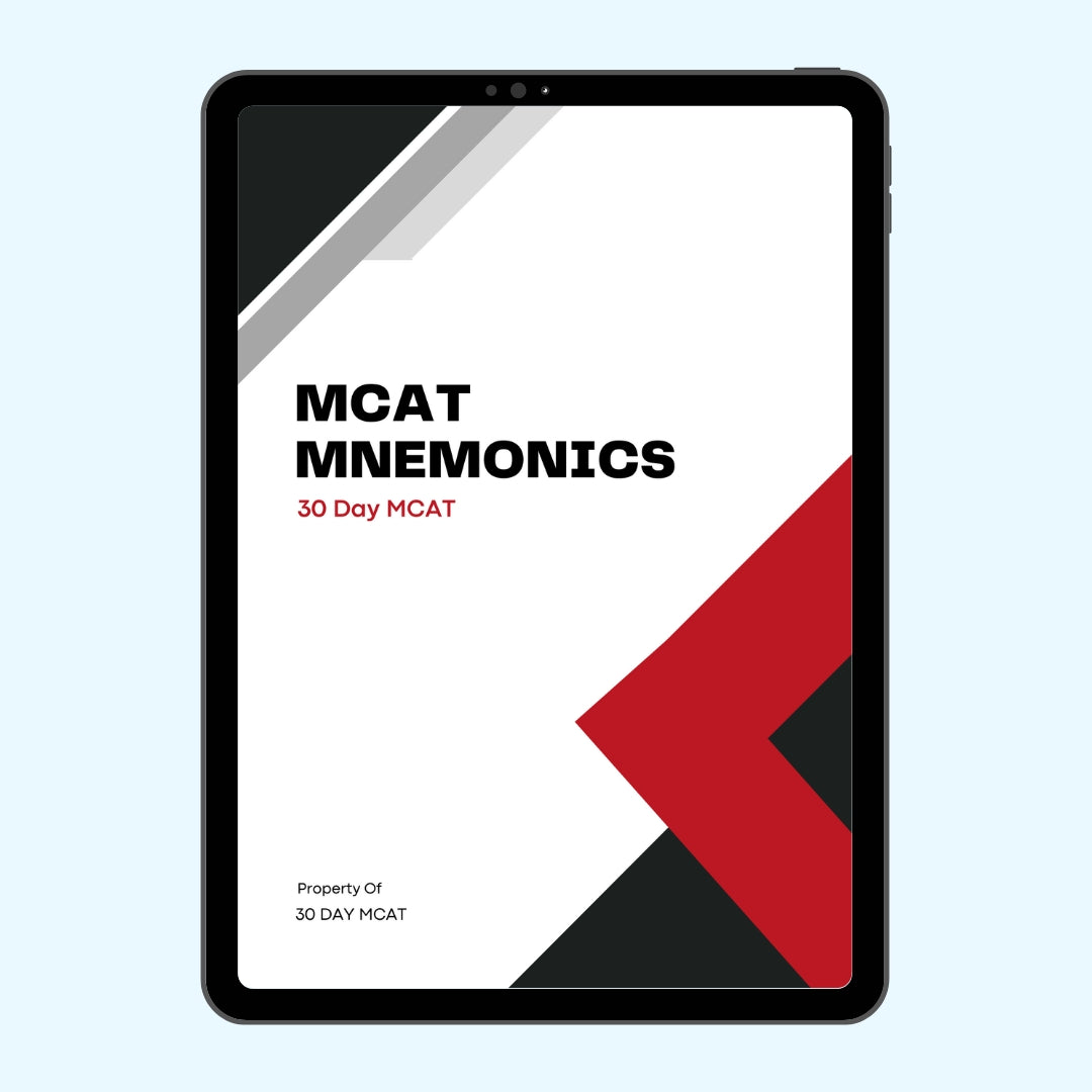 MCAT Mnemonics – 30 Day MCAT